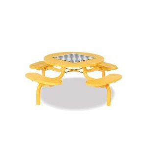 Spider Outdoor Chess/Checker/Picnic Table, Round - Outdoor Chess ...